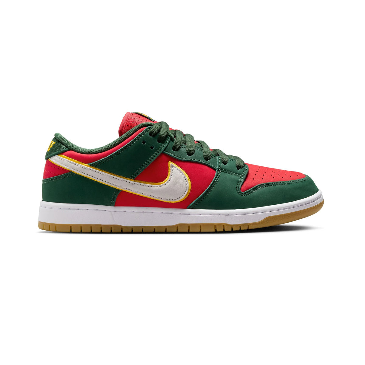 Nike SB Dunk Low Pro Prm "Seattle Supersonics" [Fir/Fire Red] – Dropouts